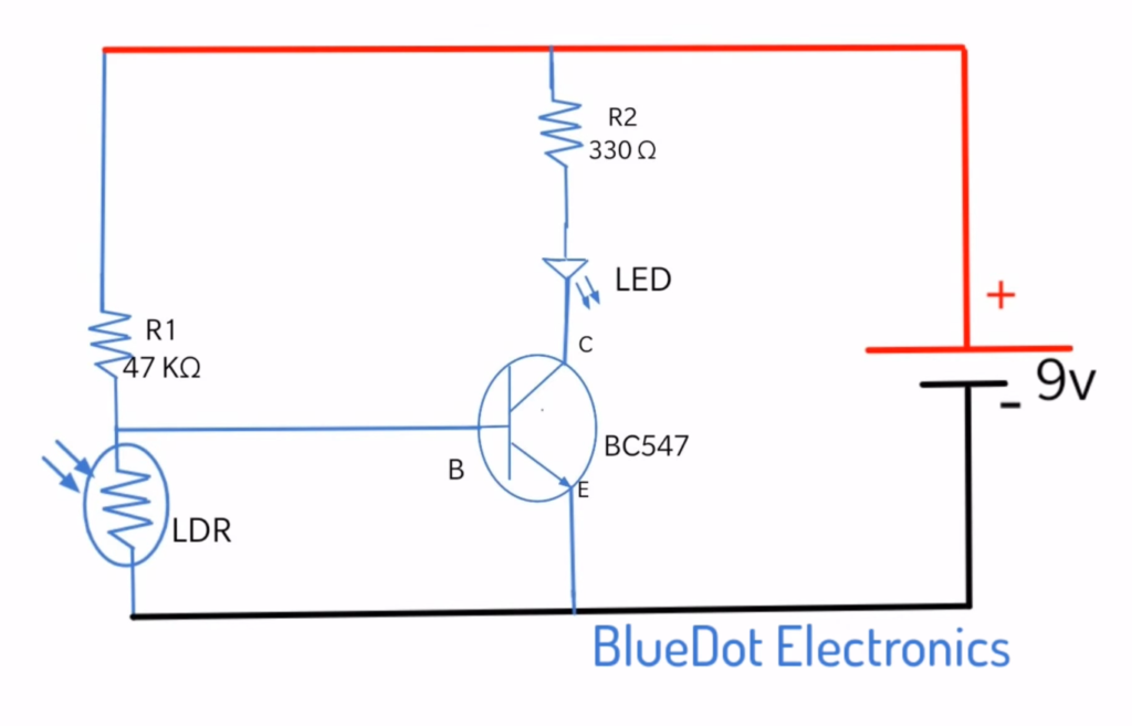 Light Sensor (Darkness Detector) - BLUE DOT ELECTRONICS